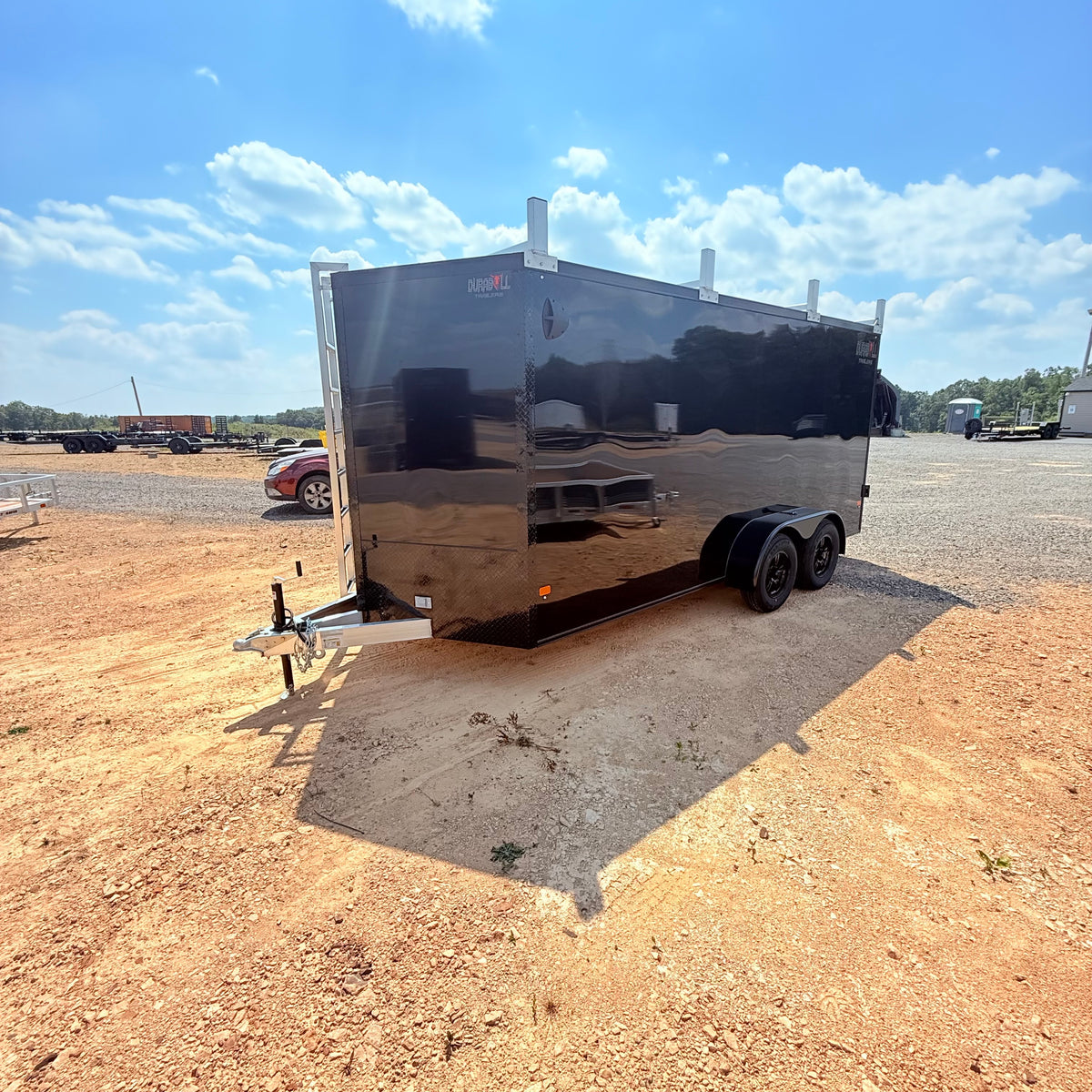 2026 DURABULL ALUMINUM 7X16 Contractor Trailer W/ WALK ON 3/4" ROOF – J ...