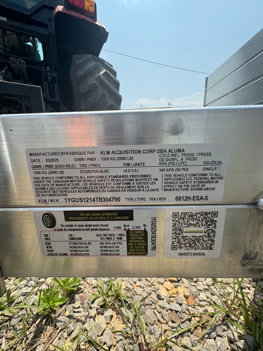 2026 Aluma 68"x12' Utility (6812H-ESA-TG) – J & J Trailers & Equipment