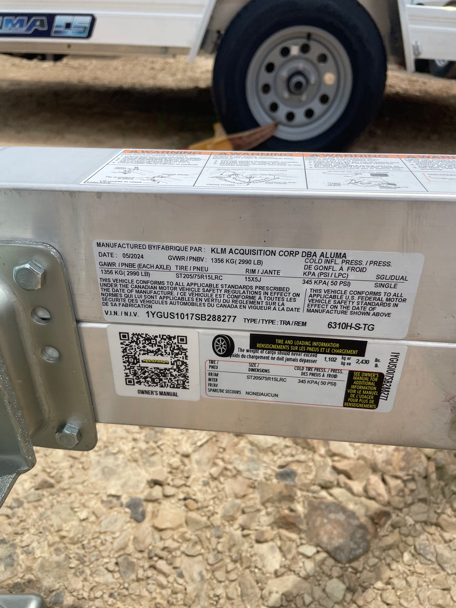2025 ALUMA 63"X10' UTILITY TRAILER (6310H-S-TG) – J & J Trailers ...