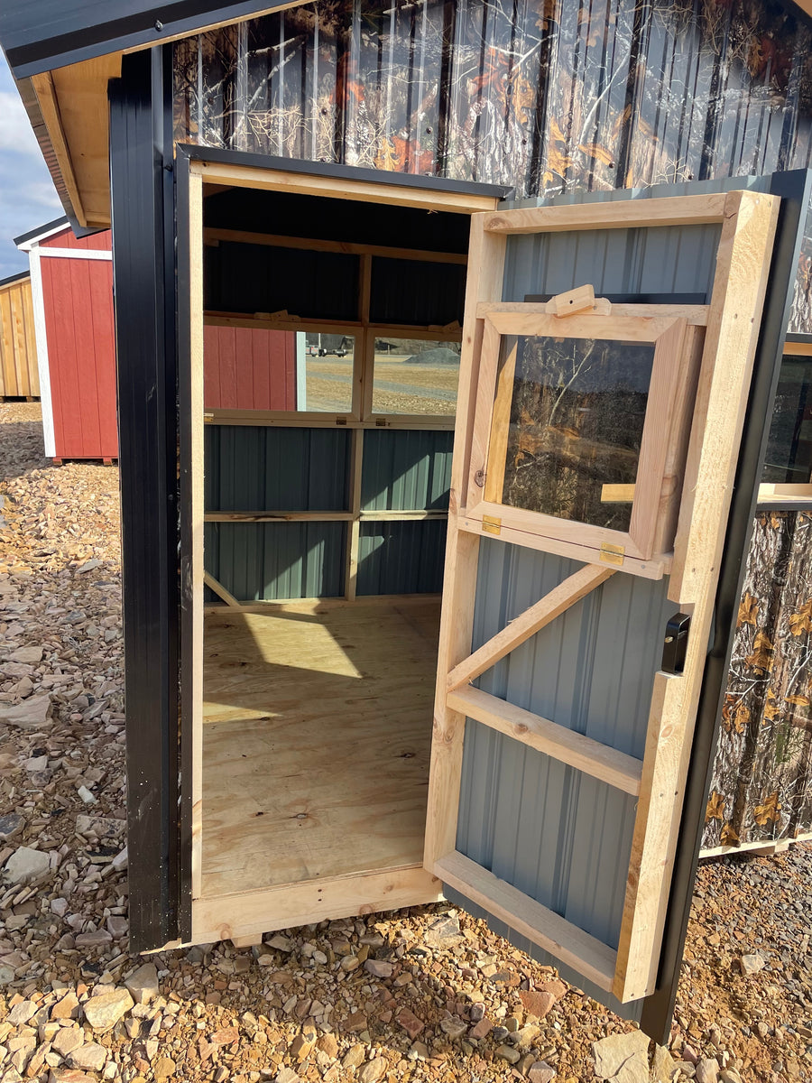 8X8 Square Camo Hunting Shanty – J & J Trailers & Equipment